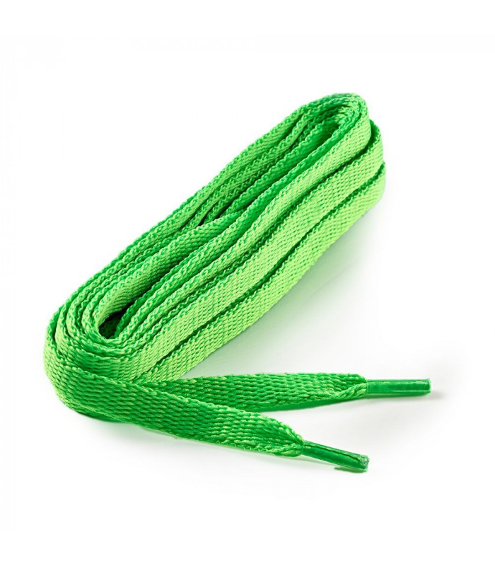Lacet plat spécial basket et sneakers 150 cm coloris fluo vert