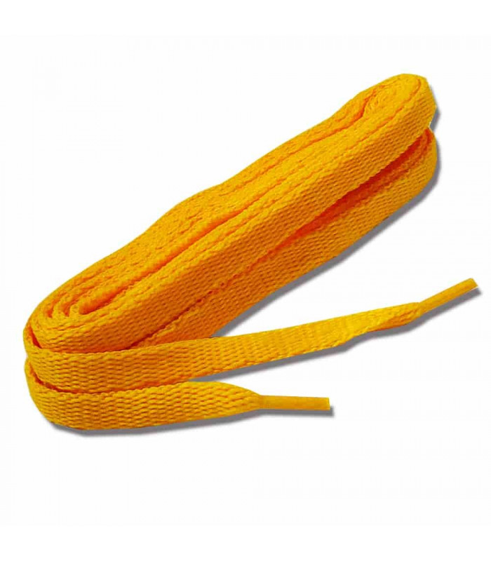 Lacet plat spécial basket et sneakers 150 cm coloris jaune